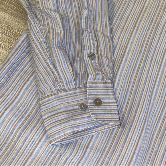 Jhane Barnes | Shirts | Jhane Barnes Mens Xxl Bluetanbrown Long Sleeve Button Down Shirt | Poshmark